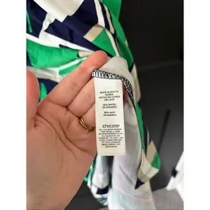 Chico's | Dresses | Chicos Geometric Print Shift Dress Size 3 Xl Flowy ...